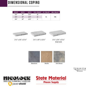 Dimensional Coping - State Material Mason Supply