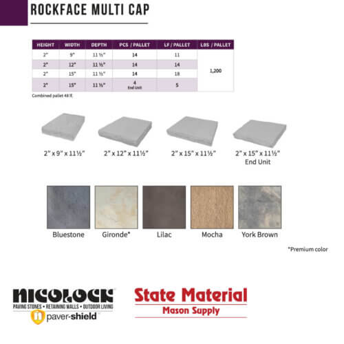 Multi Cap - State Material Mason Supply