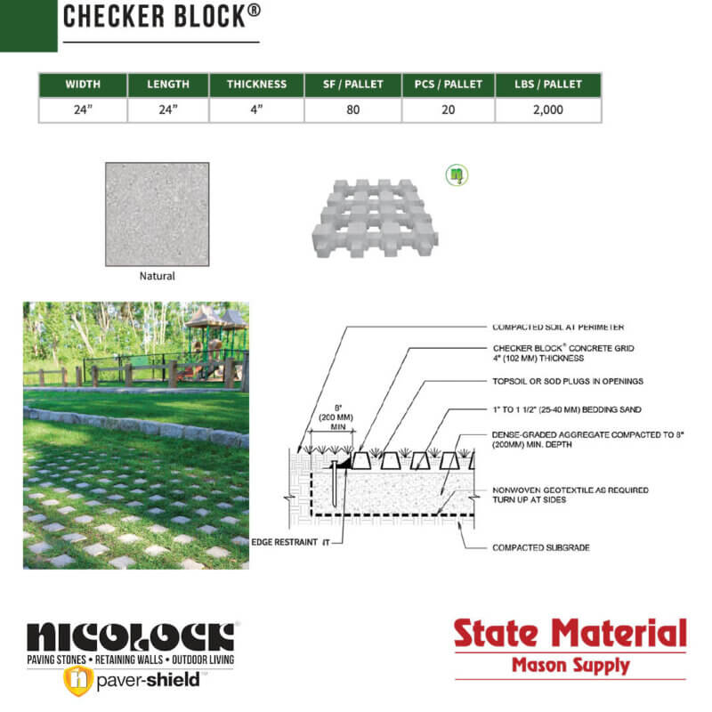Checker Block - State Material Mason Supply