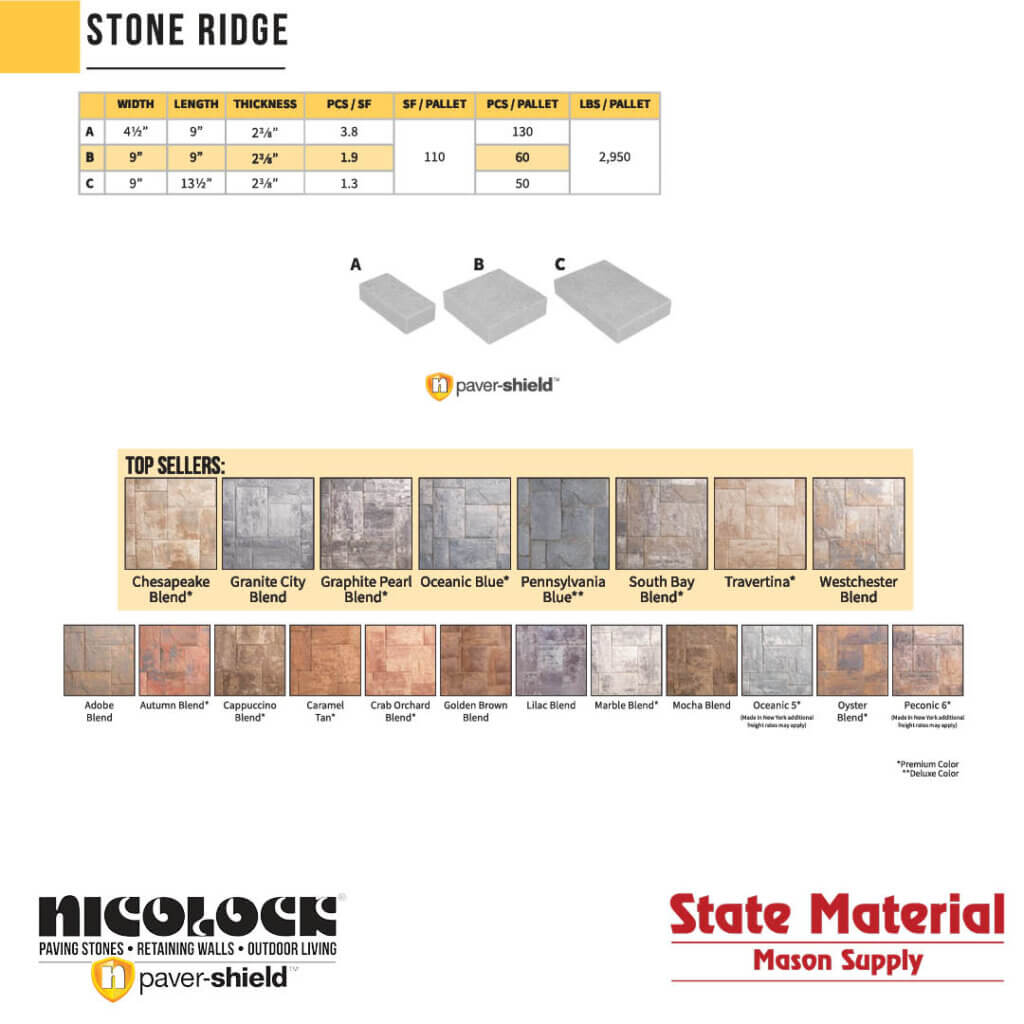Eco-Ridge 80MM - State Material Mason Supply