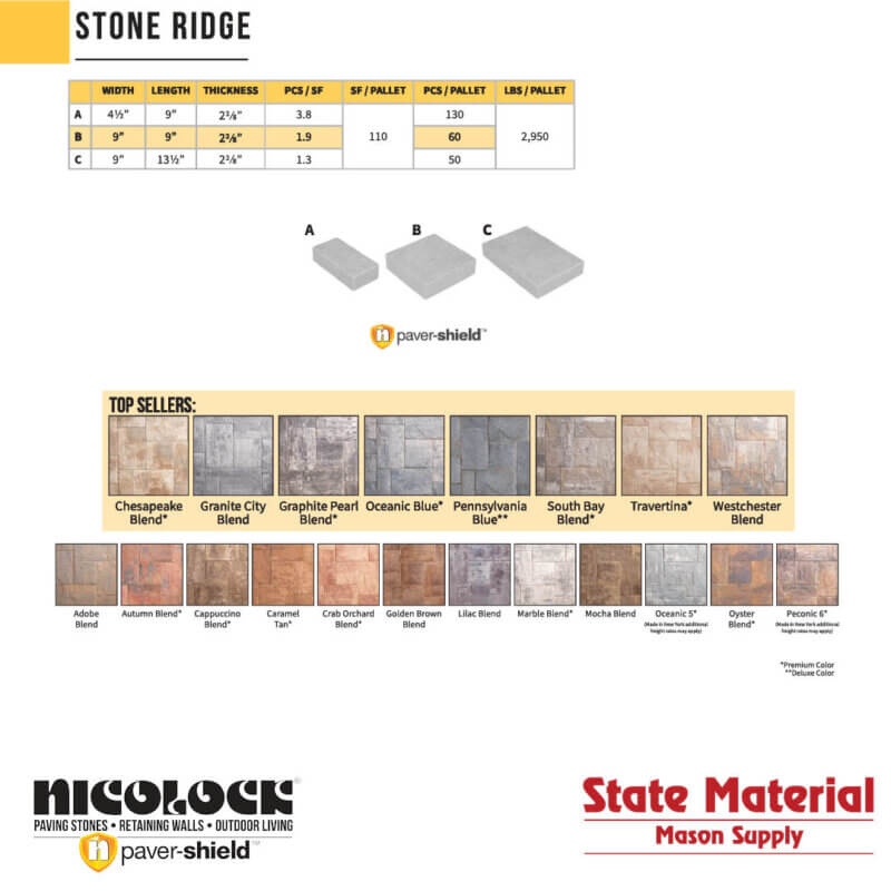 Eco-Ridge 80MM - State Material Mason Supply