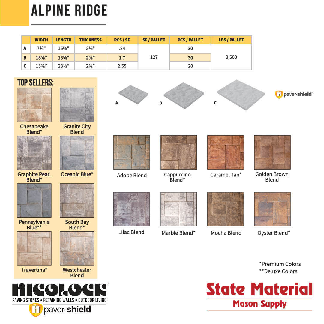 Alpine Ridge Westchester Blend - State Material Mason Supply