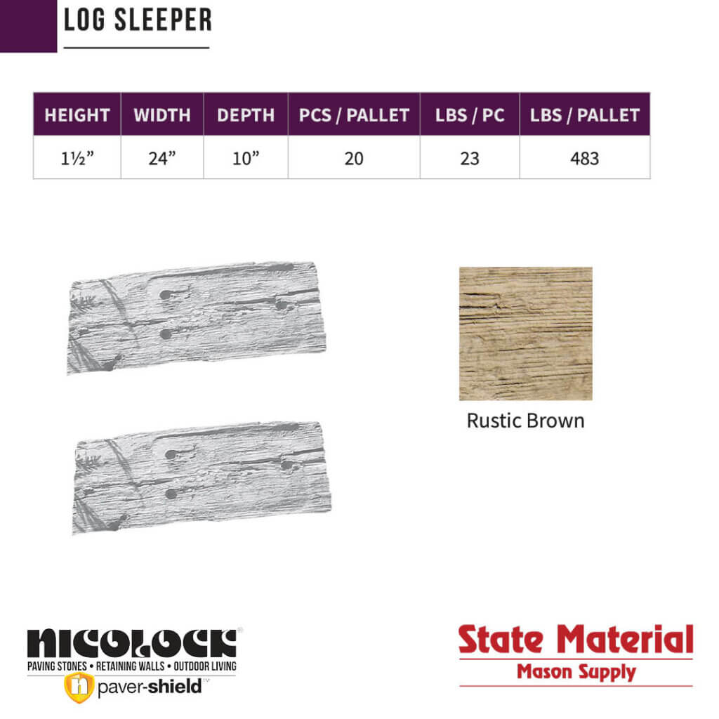 Log Sleepers - State Material Mason Supply