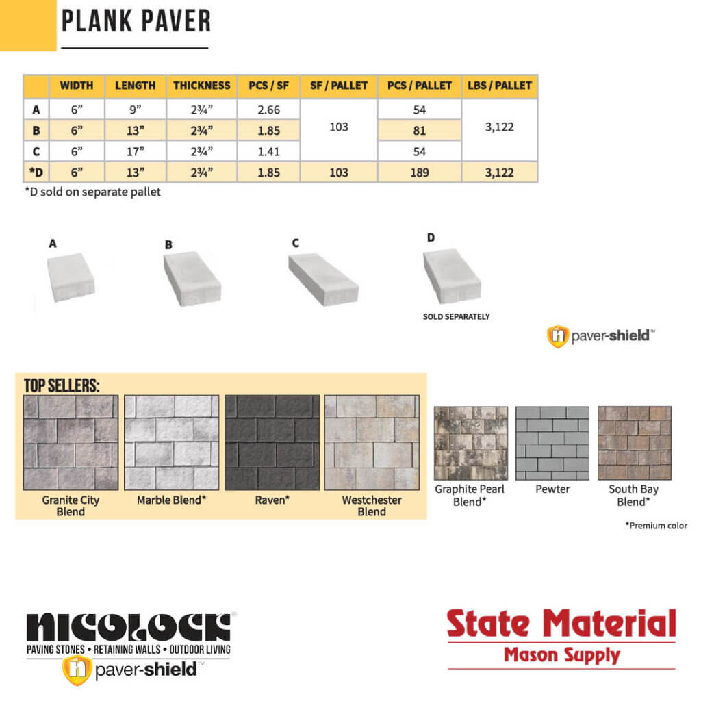 Nicolock Plank Paver Paver-Shield Pavers