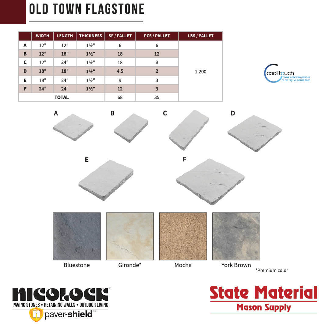 Nicolock Old Town Flagstone Patio Pack | Paving Stones Long Island