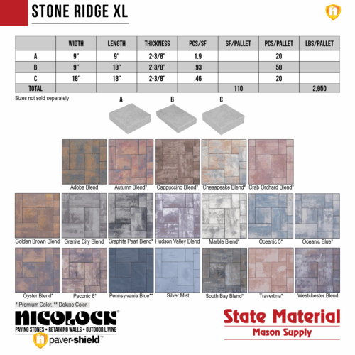 Stone Ridge XL Chesapeake Blend - State Material Mason Supply