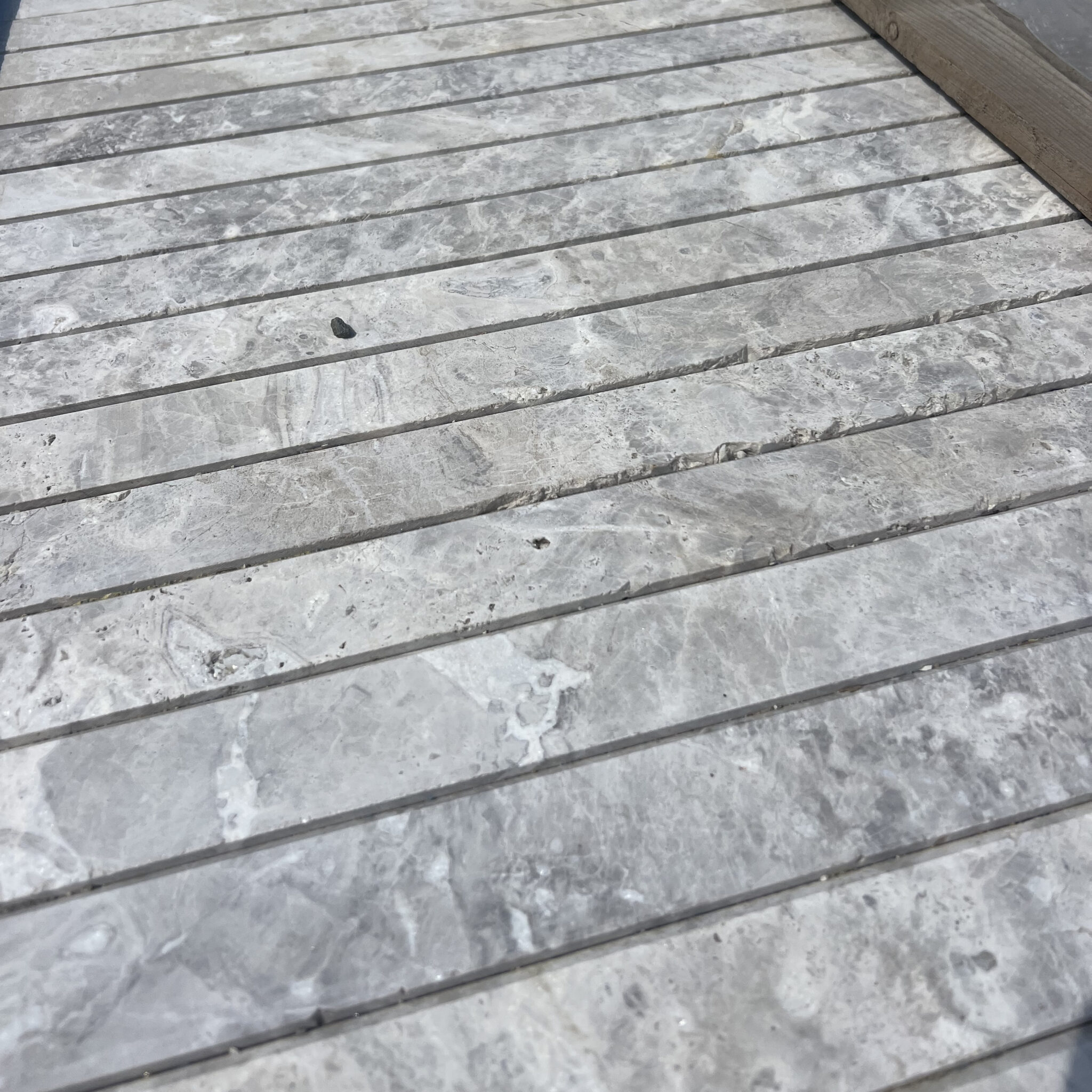 Gaia Gray Marble Tread - State Material Mason Supply