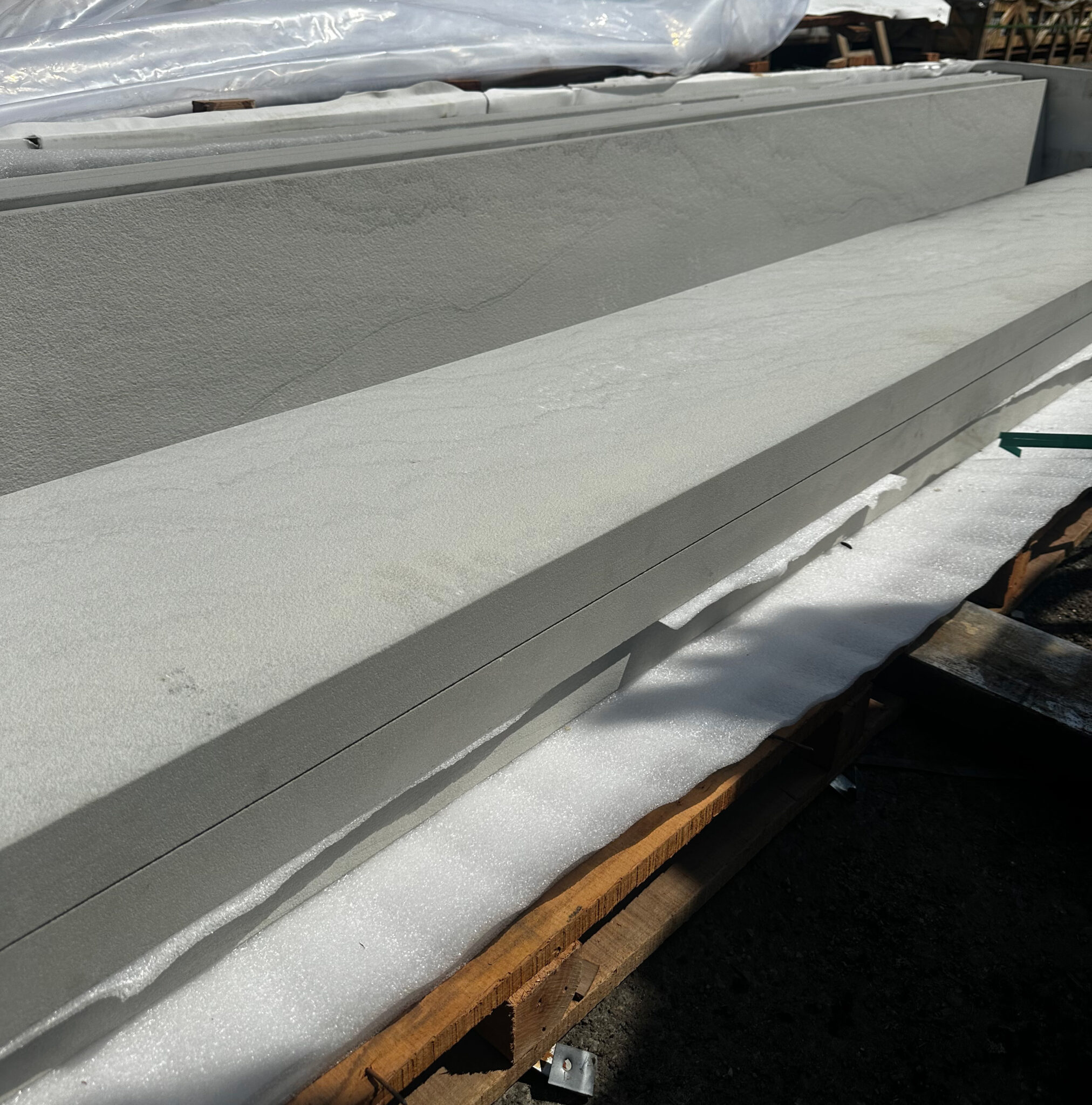 Premium Gray Sandblasted Bluestone Tread - State Material Mason Supply