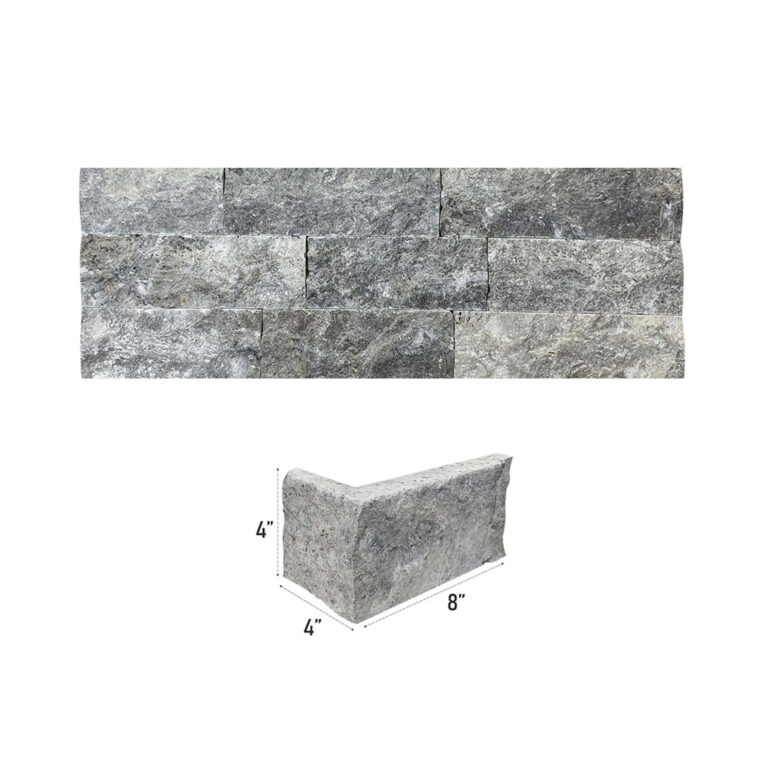 Silver Travertine Splitface - State Material Mason Supply