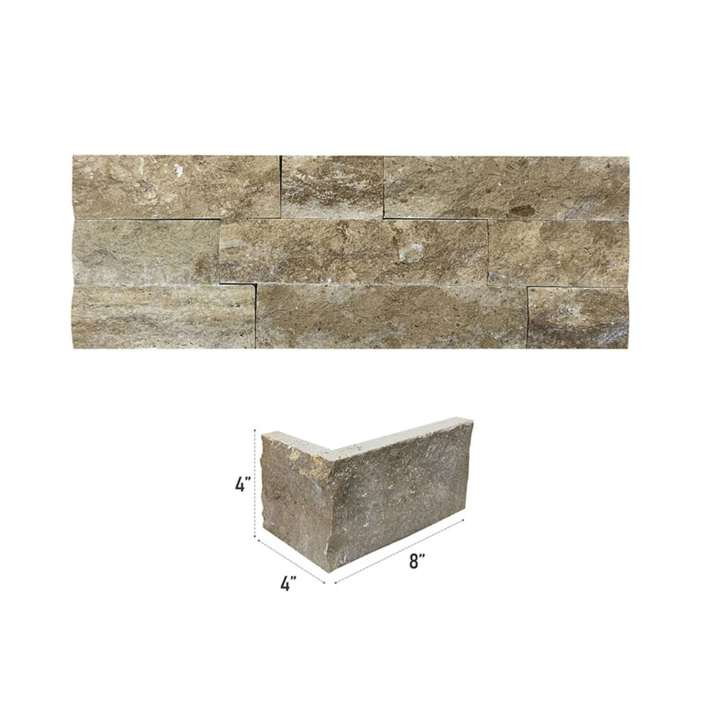 Walnut Travertine Splitface - State Material Mason Supply